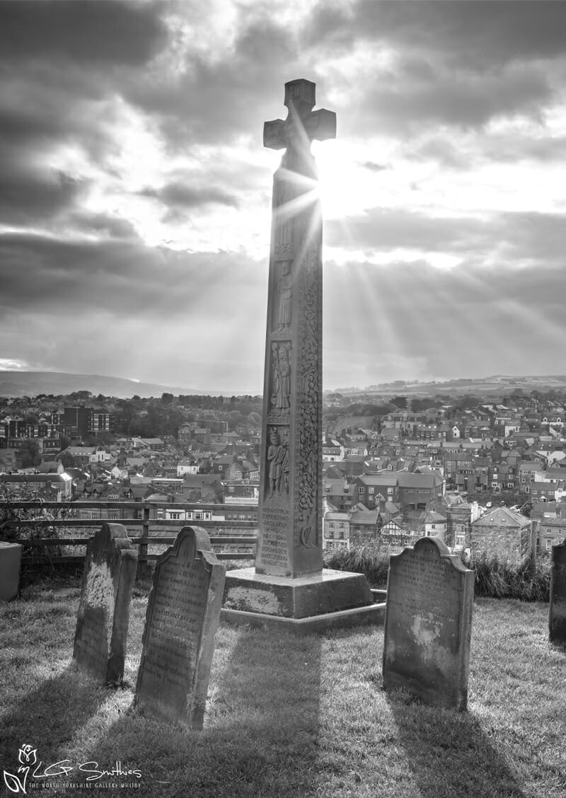 Caedmon's Cross Black And White Portrait - The North Yorkshire Gallery