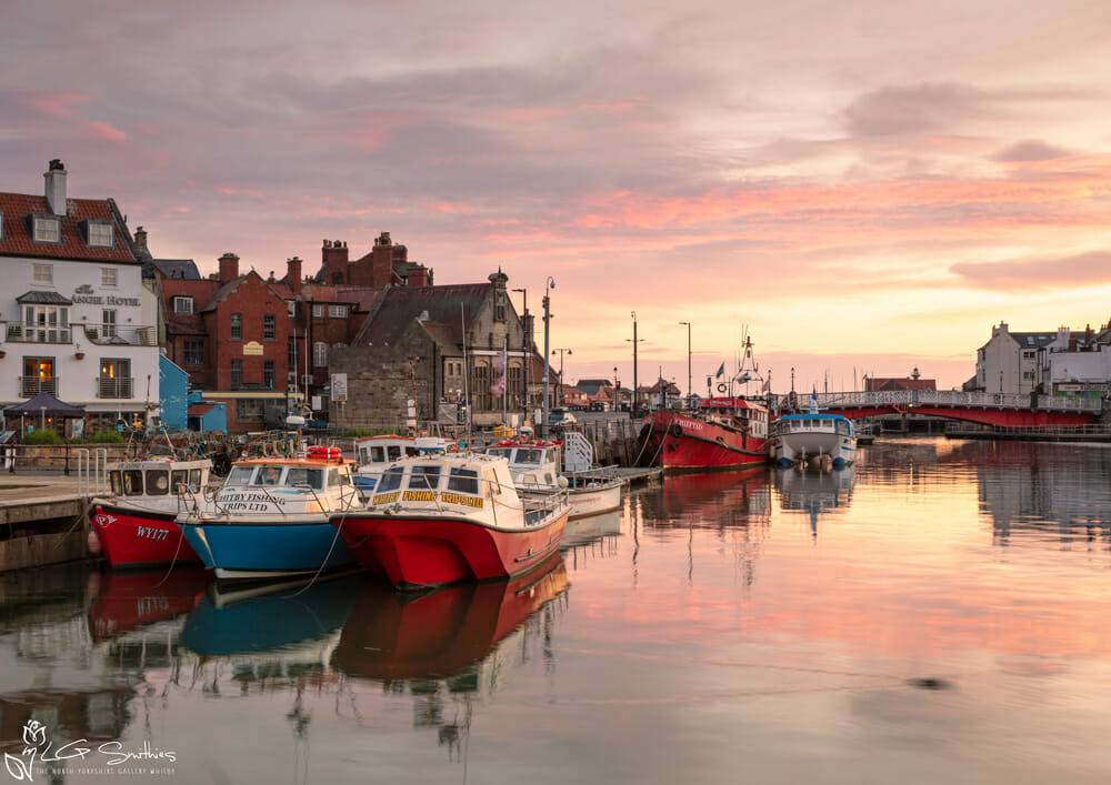 The Angel Hotel And Whitby Harbour - The North Yorkshire Gallery