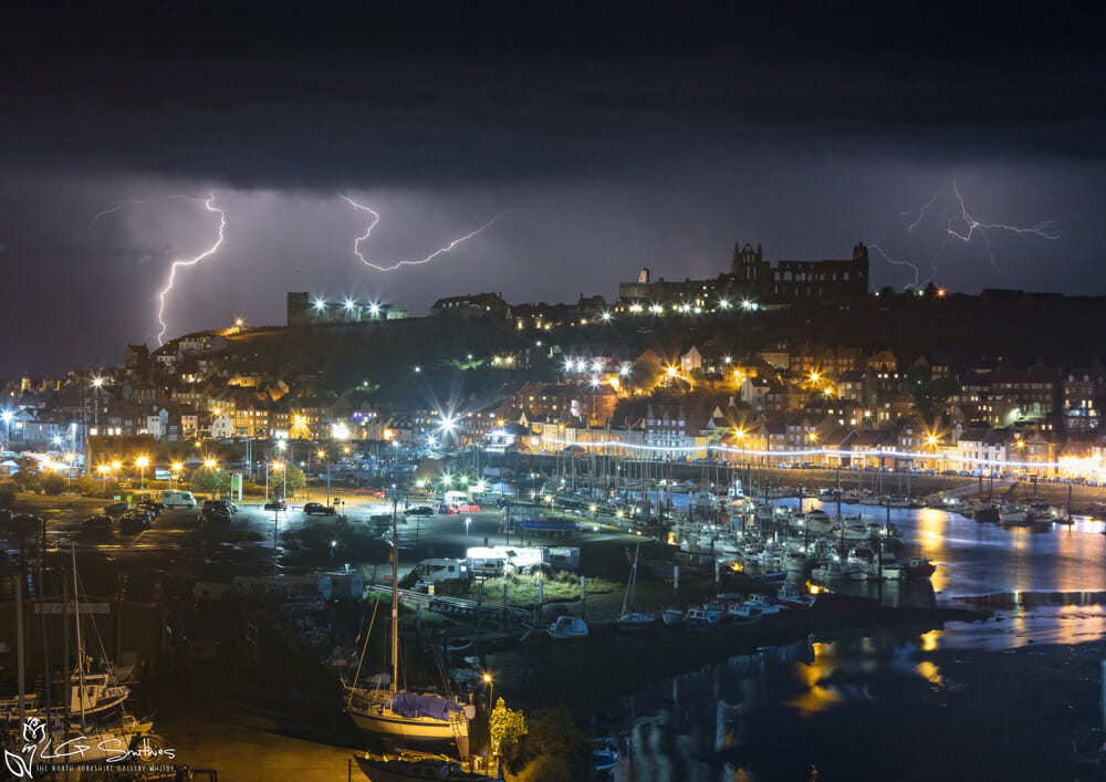 Whitby Lightning Storm - The North Yorkshire Gallery