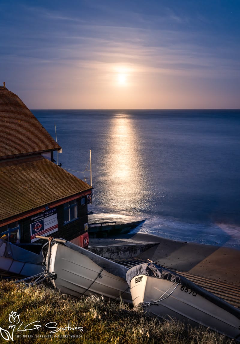 Moonlit Runswick Bay - The North Yorkshire Gallery