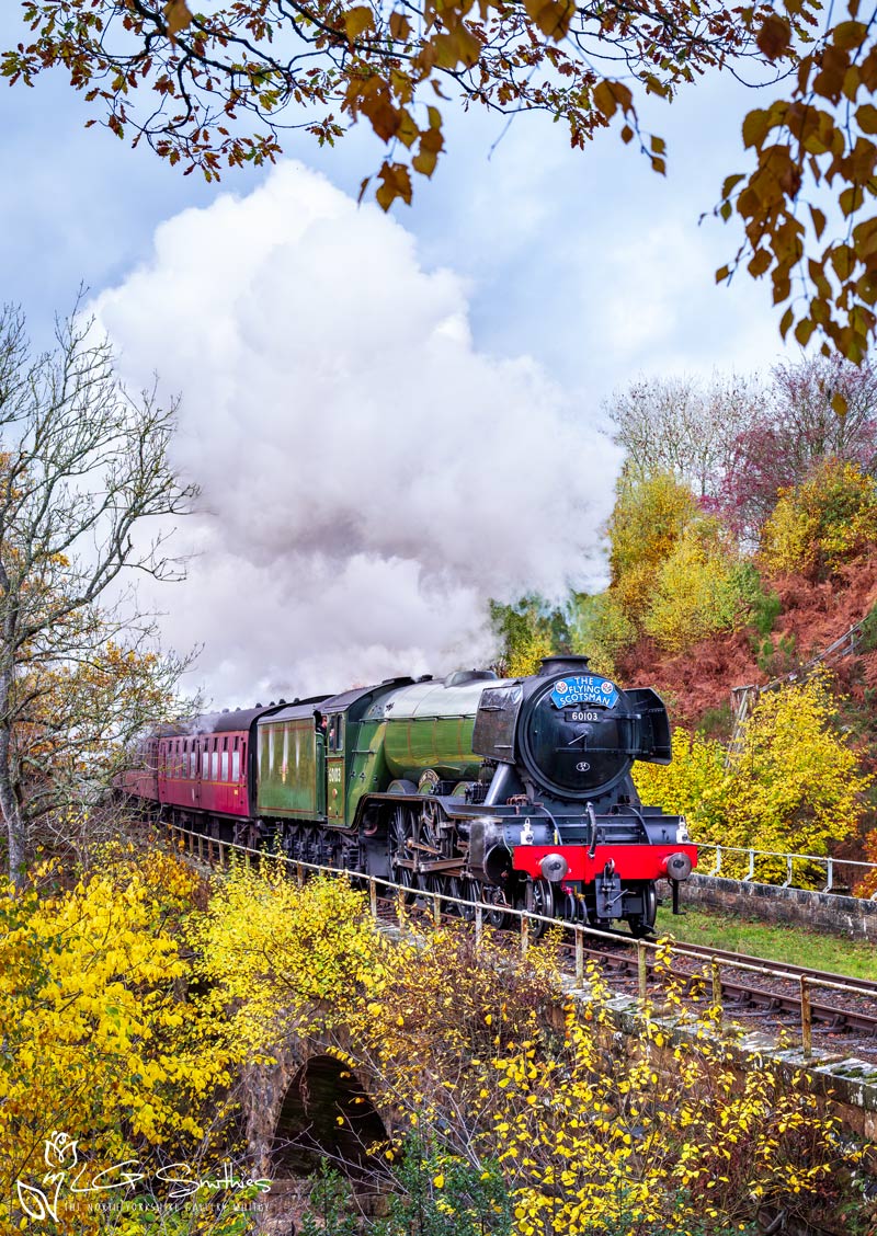 Flying Scotsman Steam Engine At Bridge 32 NYMR - The North Yorkshire ...