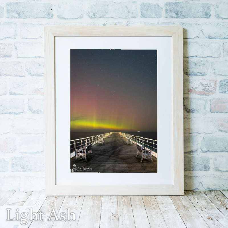 Northern Lights On Saltburn Pier - The North Yorkshire Gallery