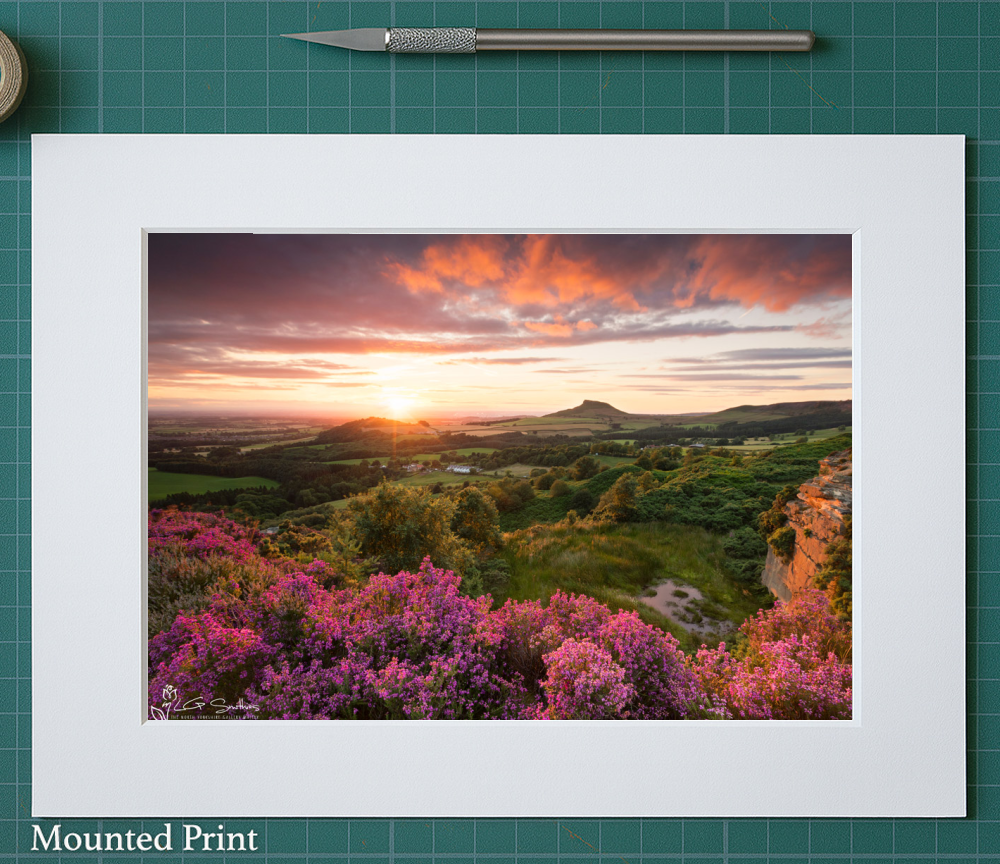Roseberry Topping Sunset From Cockshaw Hill - The North Yorkshire Gallery