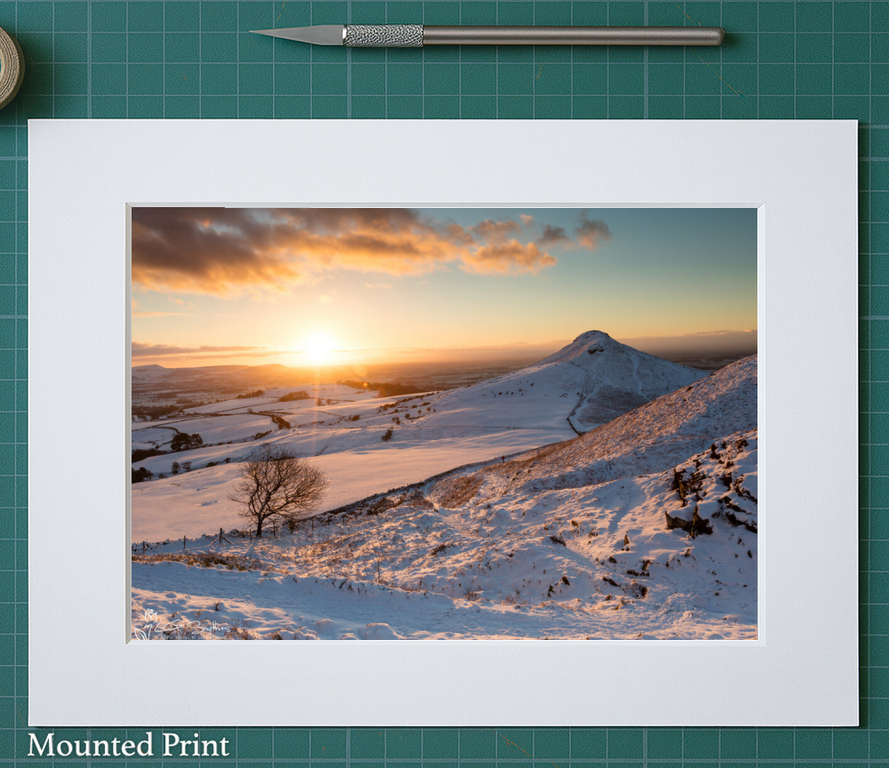 Roseberry Topping Winter Sunset Over The Cleveland Hills - The North ...