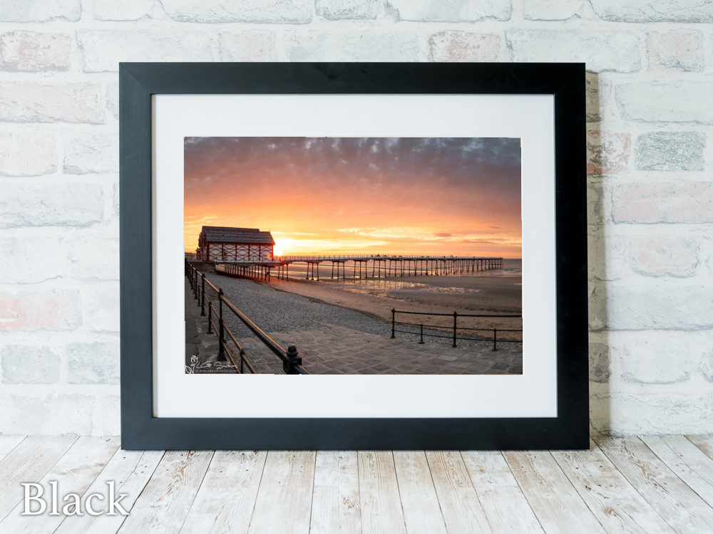 Sunset On Saltburn Beach - The North Yorkshire Gallery