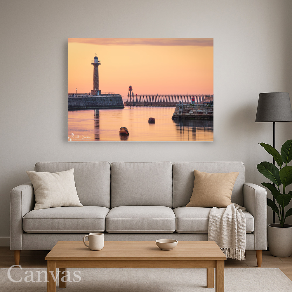 Yorkshire Sunset At Whitby Harbour - The North Yorkshire Gallery